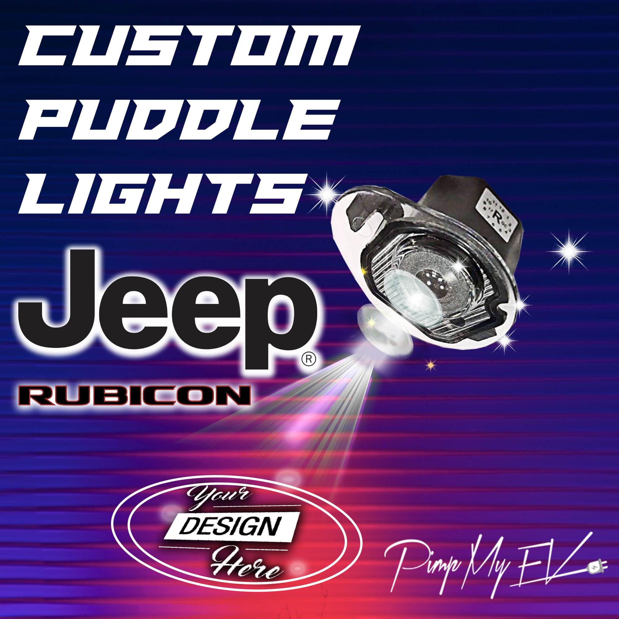Custom LED Courtesy Door Projector Puddle Lights for JEEP