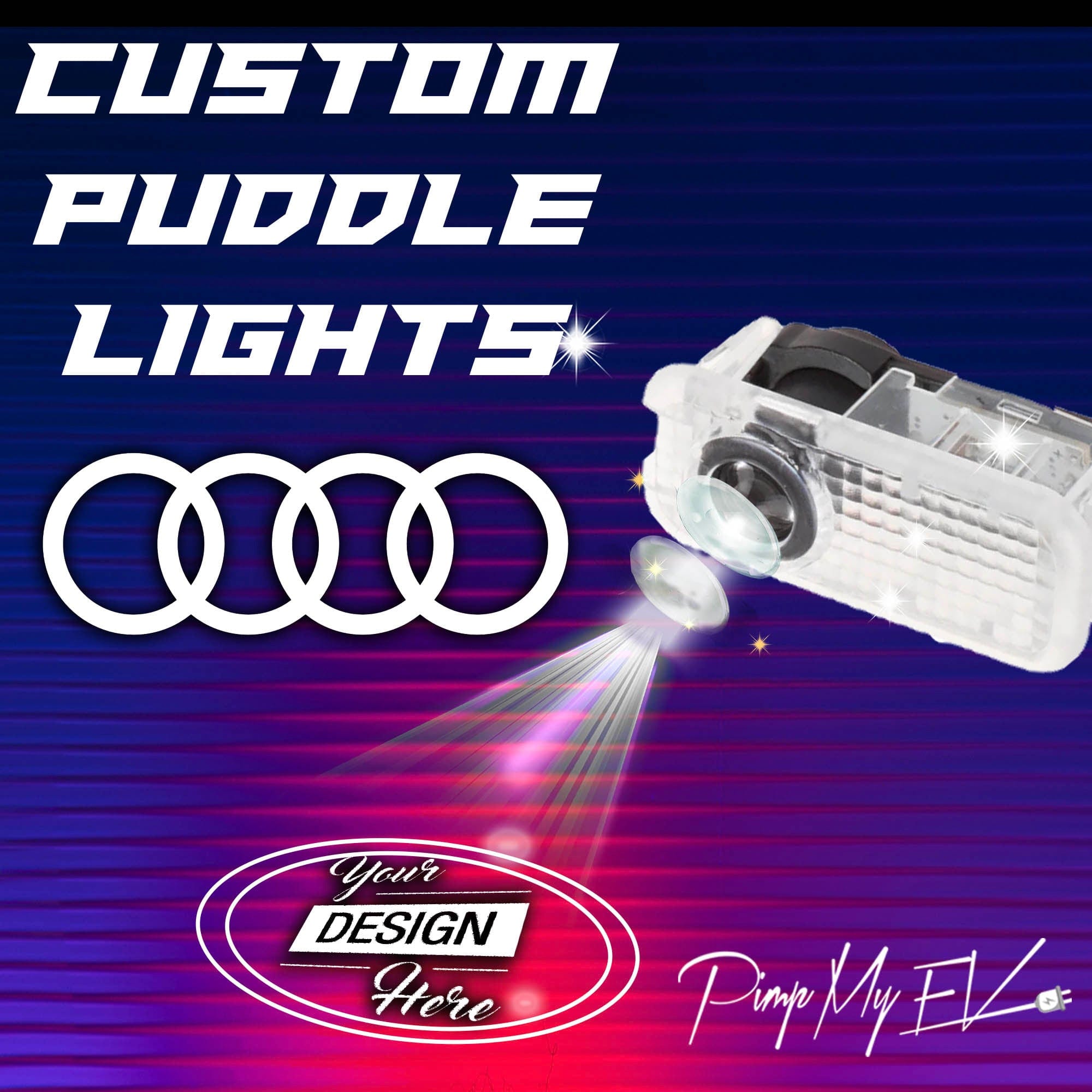 Custom LED Door Projector Puddle Lights for All Audi