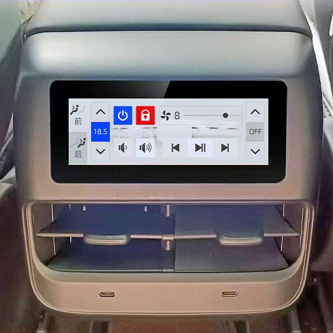 Backseat Climate & Media Control Screen For Tesla Model Y 2020-2025 ...