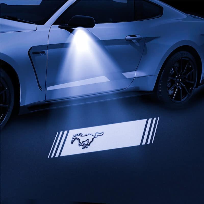 Ford Mustang Premium LED Side Mirror Projector Puddle Lights Pair 2015-2025