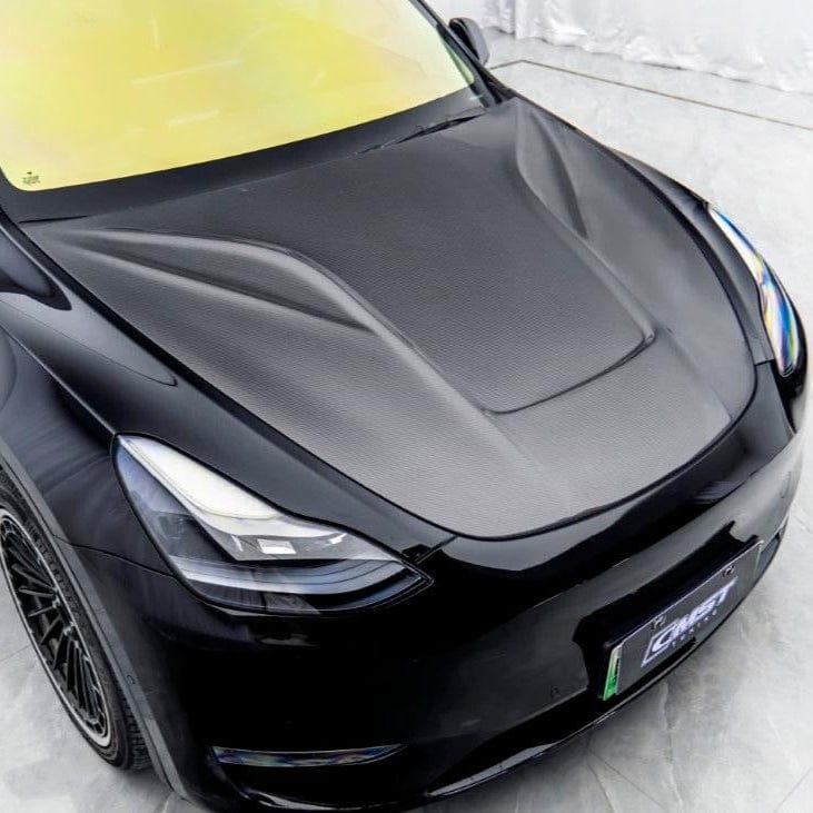CMST Genuine Carbon Fiber & FRP Hood V5 for Tesla Model Y AWD Performa