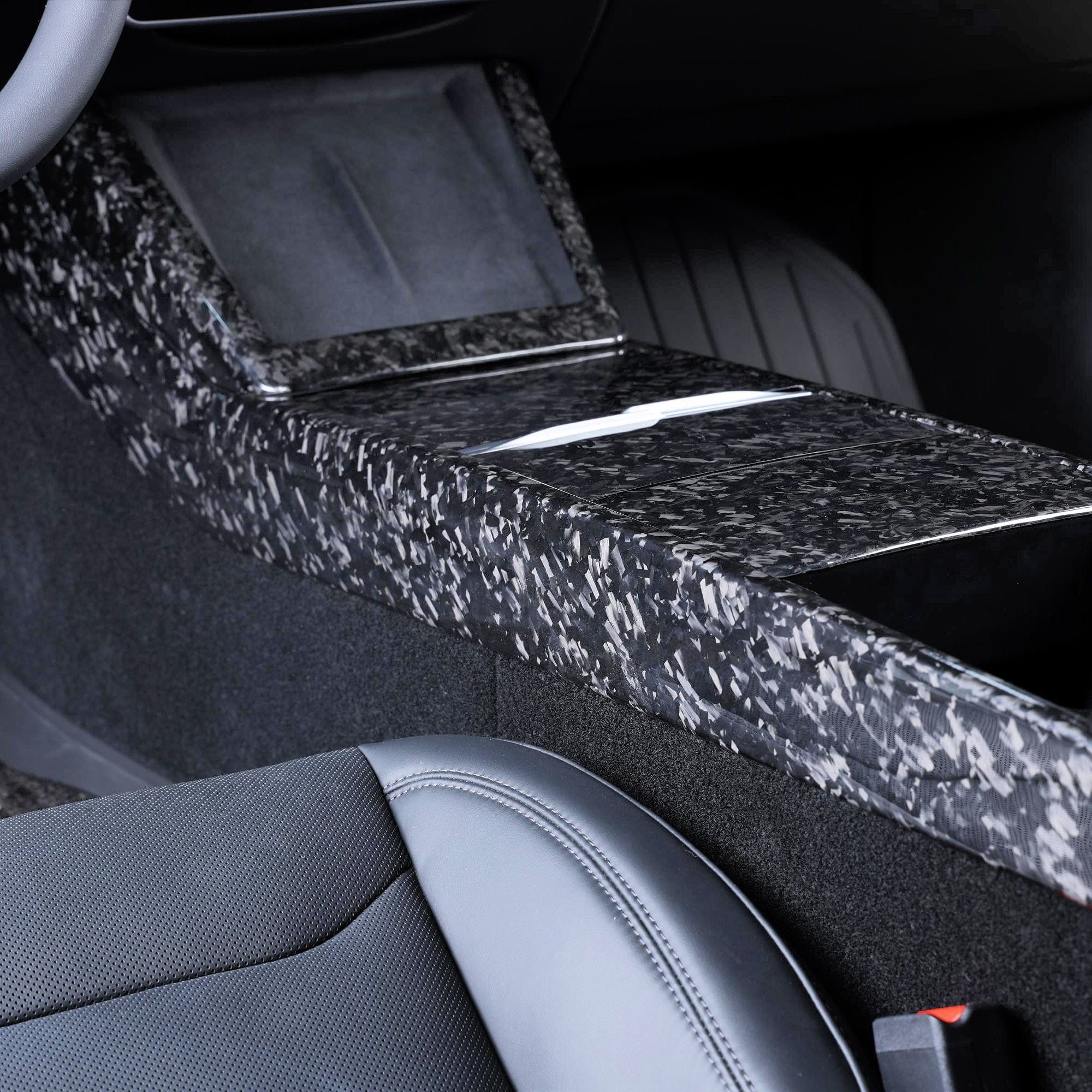 Real Molded Forged Carbon Fiber Center Console Full Coverage Overlay ...