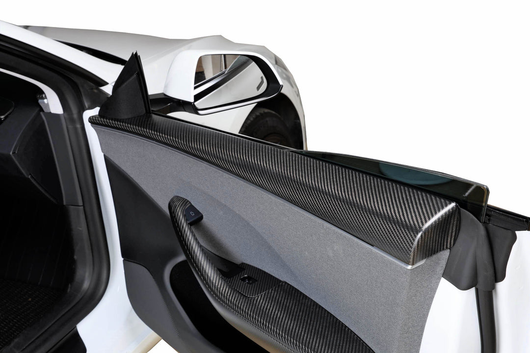 Tesla Door Panels Hills Real Dry Carbon Fiber Door Panel Covers For ...