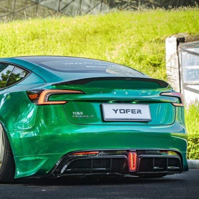 Tesla Model 3 Highland Rear Diffuser & Canards V1 - Yofer | Pimp My EV
