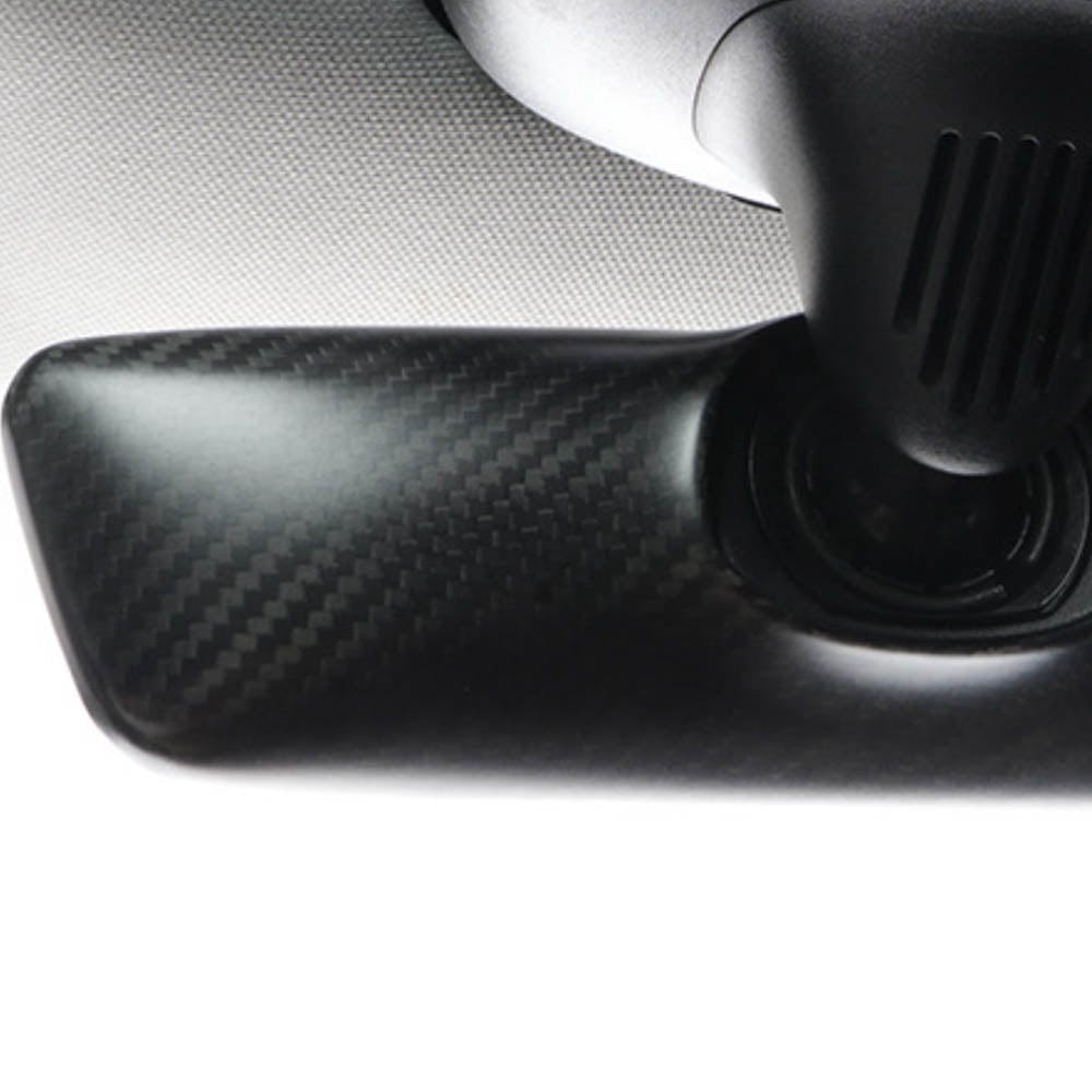 Real Molded Matte Carbon Fiber Rearview Mirror Overlay For Tesla Model ...