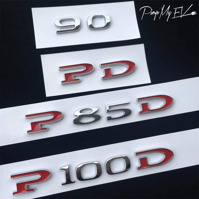 Tesla Model S & X Trim Denomination Emblem Badge Letters– PimpMyEV