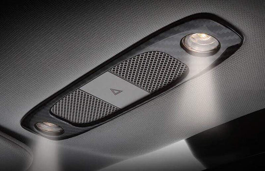 Real Molded Gloss Carbon Fiber Spotlight Cover Plates for Tesla Model ...