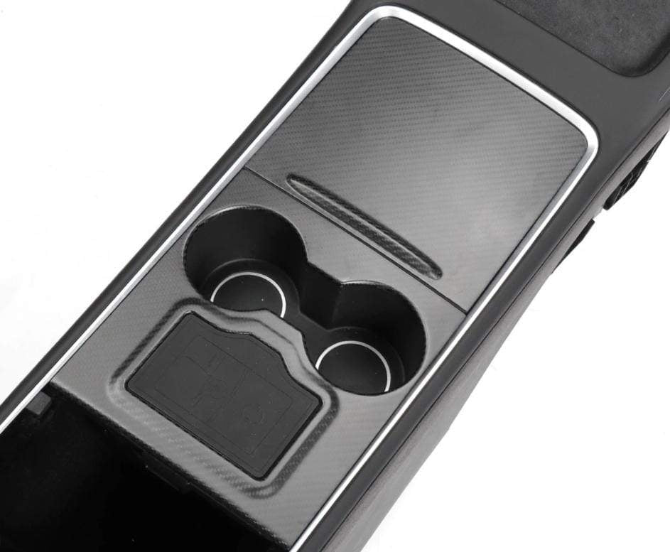Tesla Center Console Cover Kit - Genuine Carbon Fiber for Model 3 ...