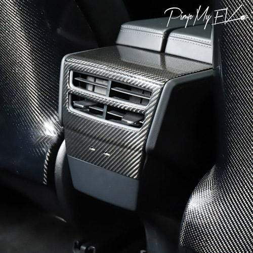 Real Molded Gloss Carbon Fiber Rear Air Vent Cover for Tesla Model S 2 ...