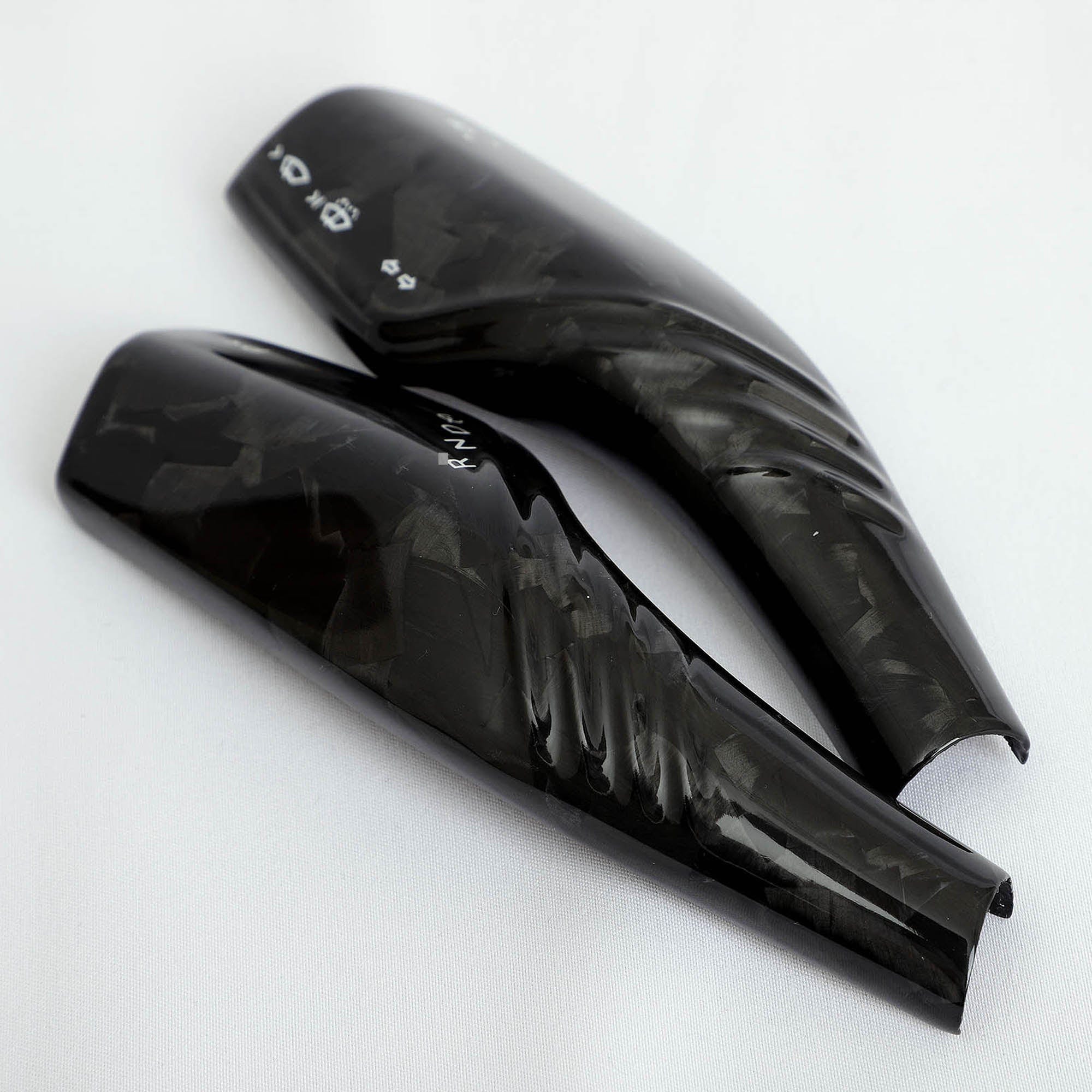 Real Molded Forged Carbon Fiber Wiper and Driving Shift Switch Overlay ...