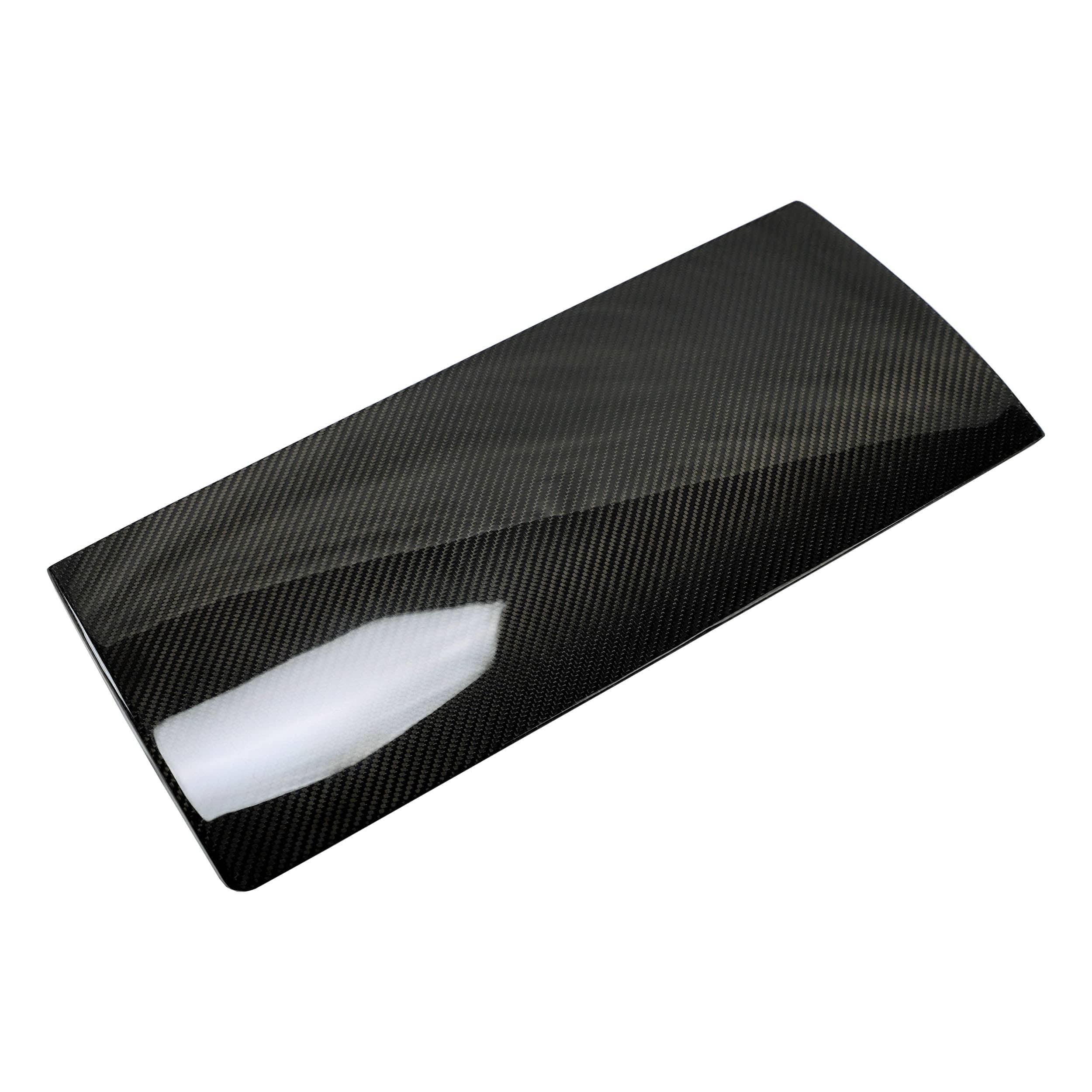 Real Molded Gloss Carbon Fiber Glove Box Overlay Cover Sleeve For Tesl ...